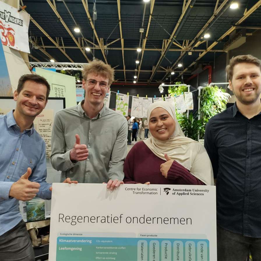 Studenten werken aan meetbare regeneratieve impact op Impact Fair 2025 ...